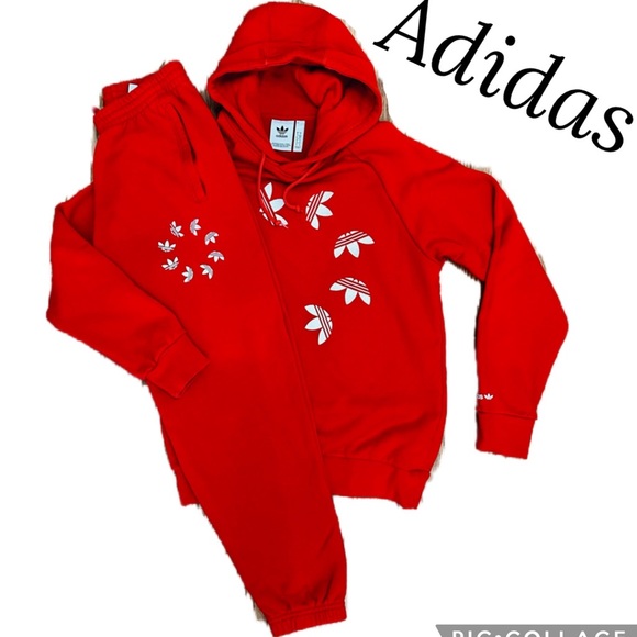 adidas | Shirts | Adidas Repeat Logo Hoodie Sweatpants Set | Poshmark